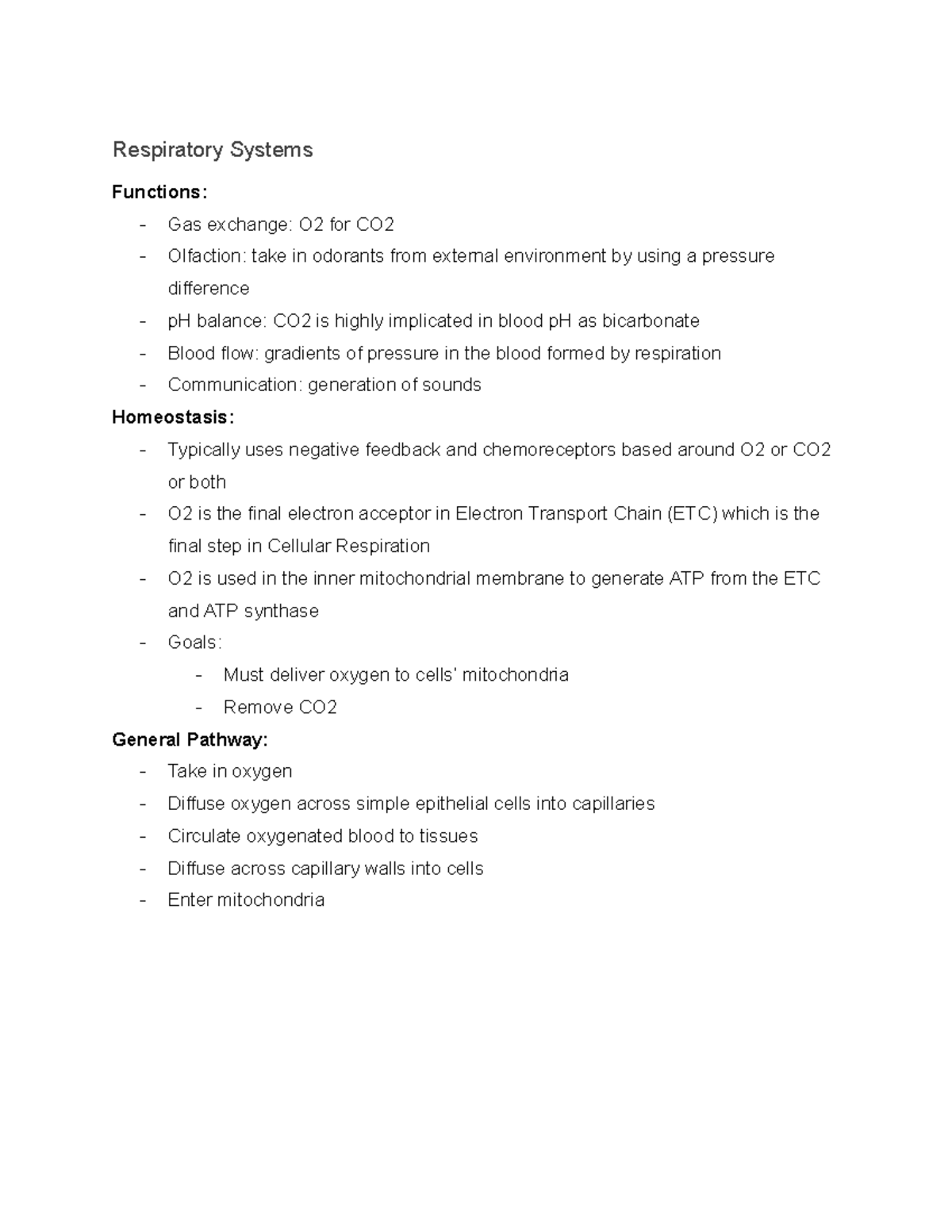 Exam 3 Study Guide: Respiratory, Circulatory, Digestive, Skeletal, and ...