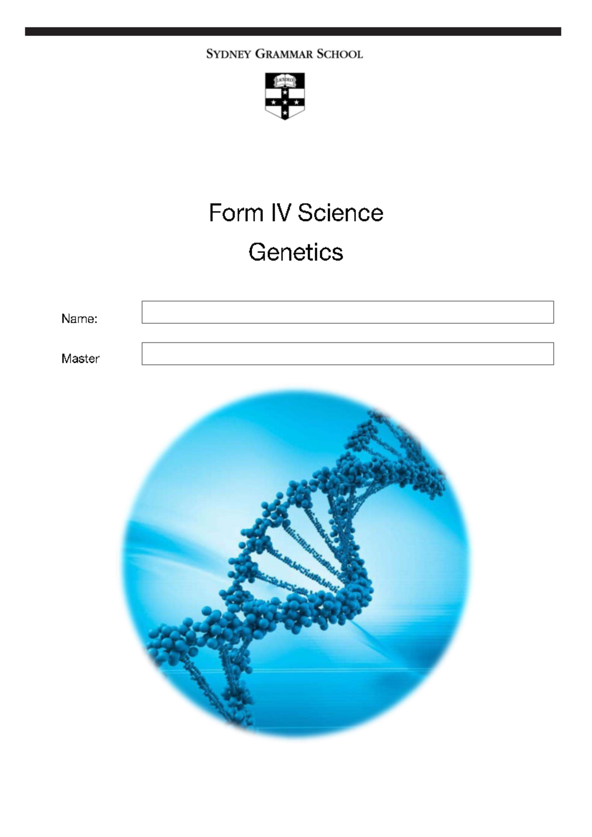 Genetics Master 2: Structure of DNA and Chromosomes in Form IV Science ...