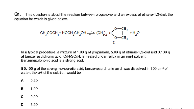 P H12025 - Acid-Base Reactions and pH Calculations Exam Questions - Studocu