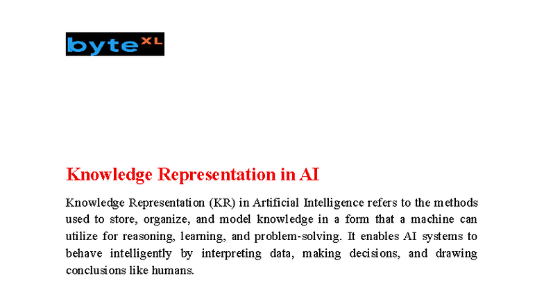 Unit 3 AI: Knowledge Representation and Reasoning Techniques - Studocu