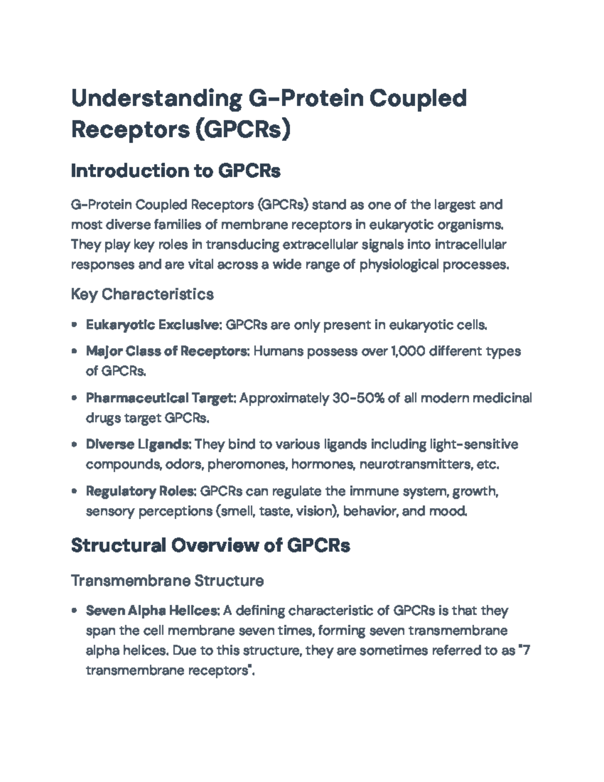 Understanding G-Protein Coupled Receptors (GPCRs): Structure & Function ...