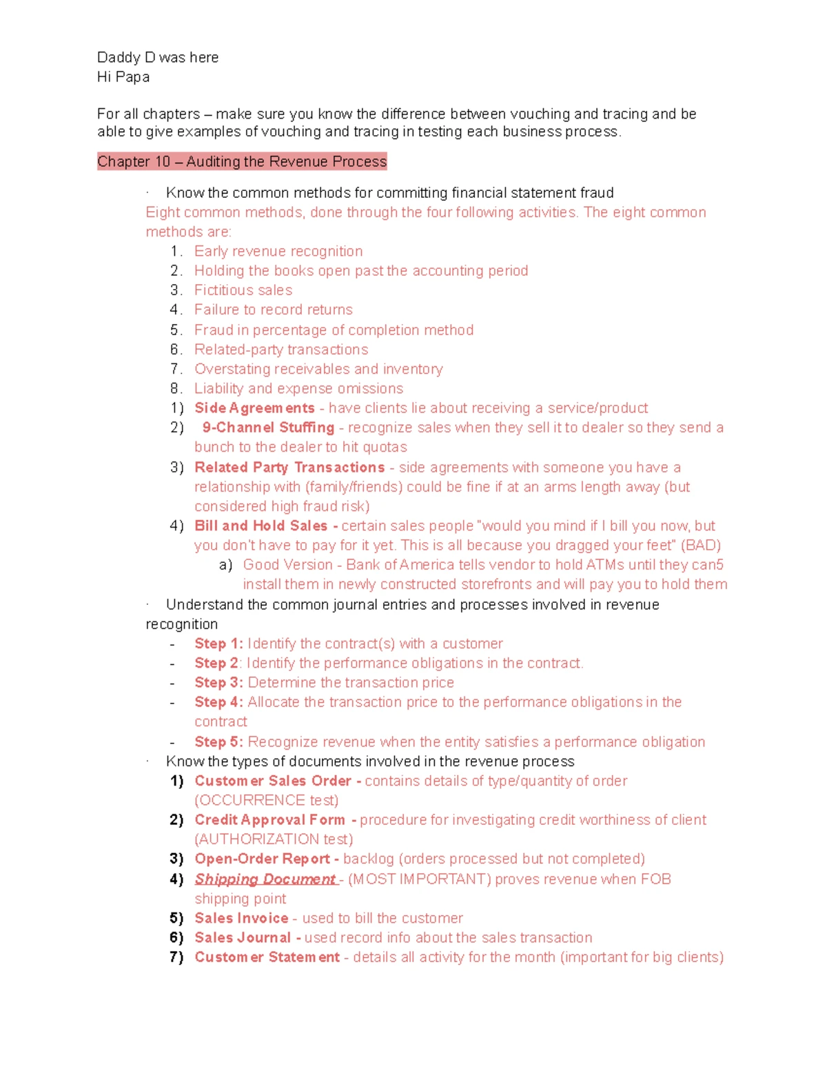 Audit Chapters 17-20 - Notes - Chapter 17 – Completing the Audit ...