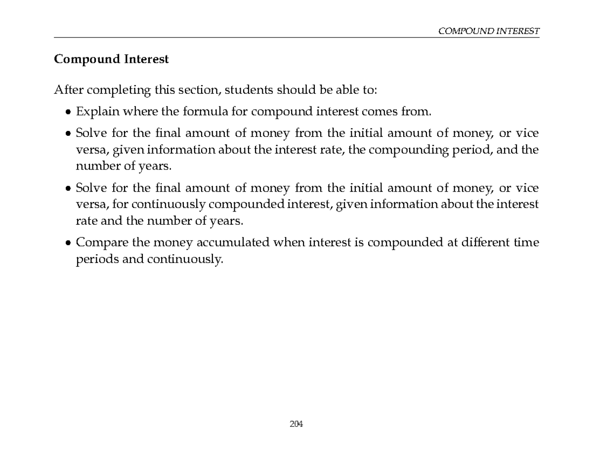 Compound Interest & Continuous Growth: Concepts & Examples - Studocu