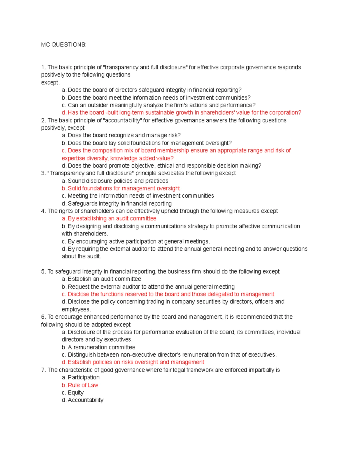 GOVACC Problem Set: MC Questions on Disbursement Authorities ...