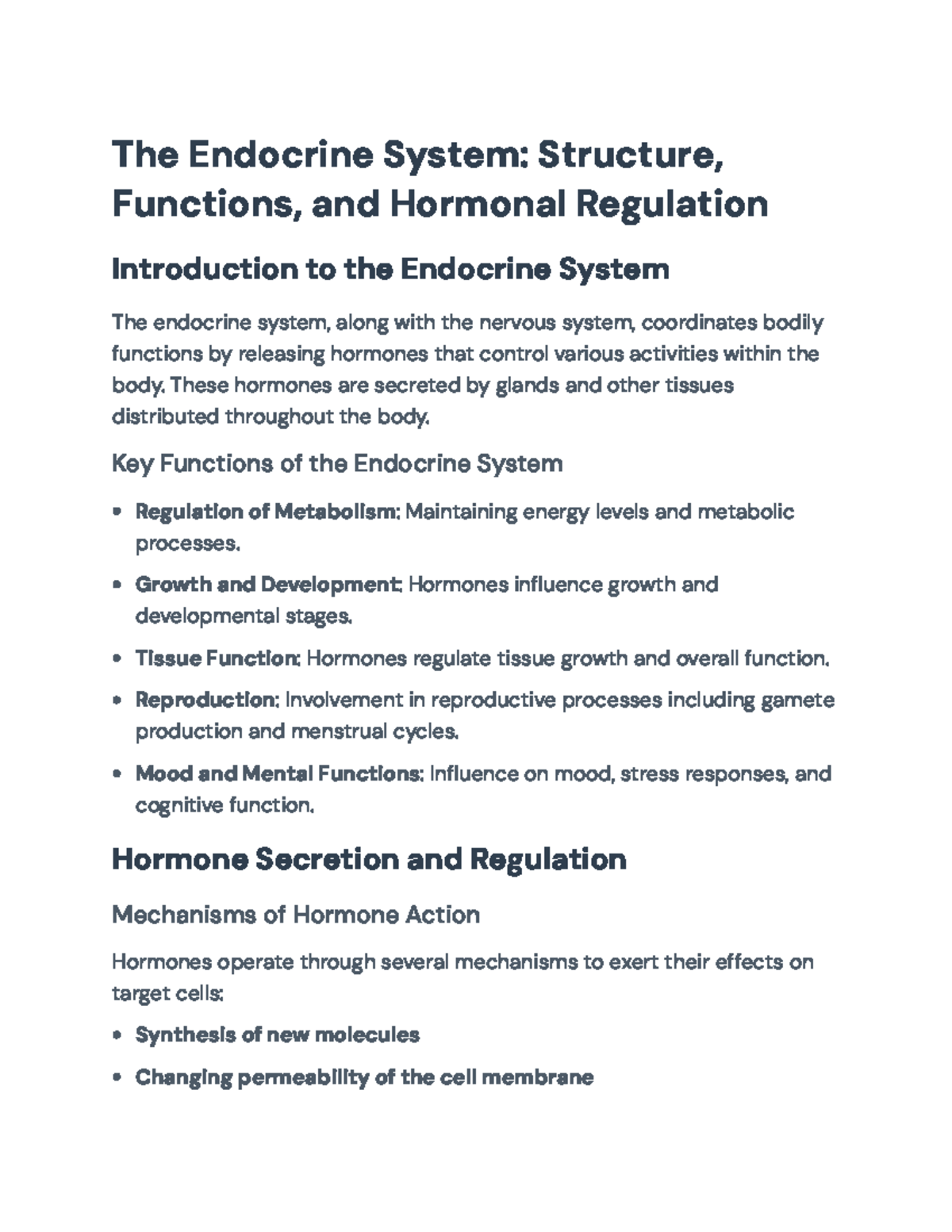 Endocrine System Overview: Structure, Functions & Hormonal Regulation ...