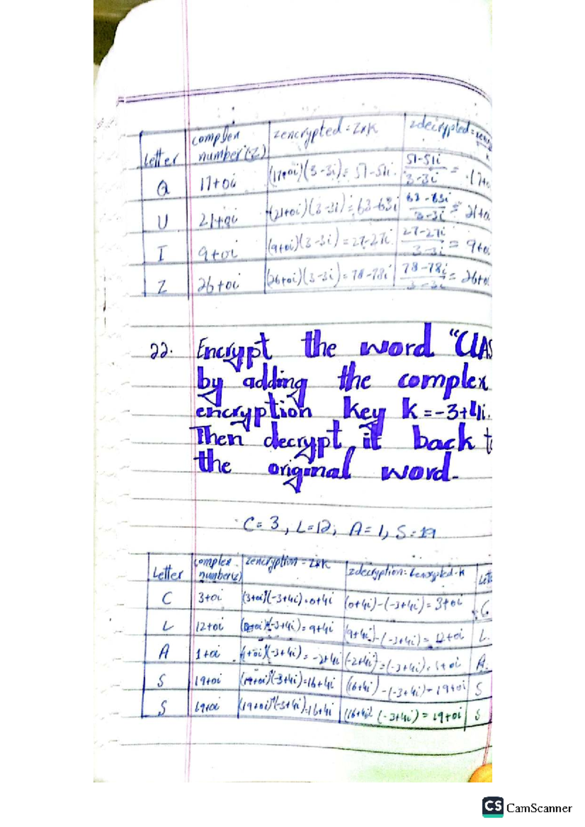 1st Year Math Notes: Complex Encryption & Functions (CS 101) - Studocu