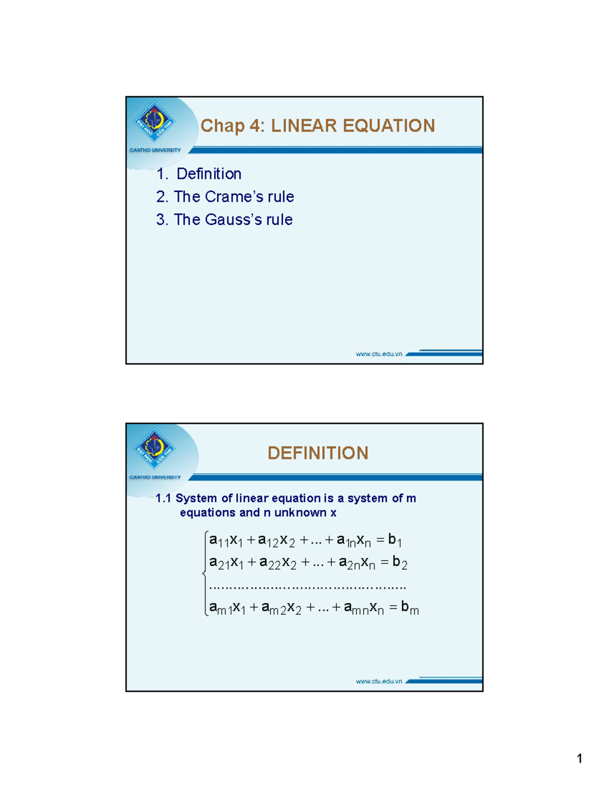 Chapter 4 - Linear Equations: Definitions & Rules - Studocu
