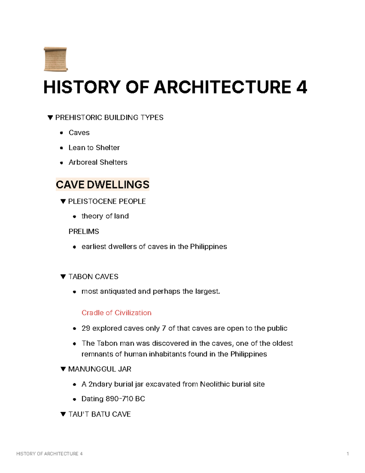 History OF Architecture 4 - 📜 HISTORY OF ARCHITECTURE 4 PREHISTORIC BUILDING TYPES Caves Lean to ...