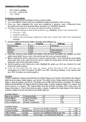 [Solved] A foreign key allows Visual Basic to join together two tables ...
