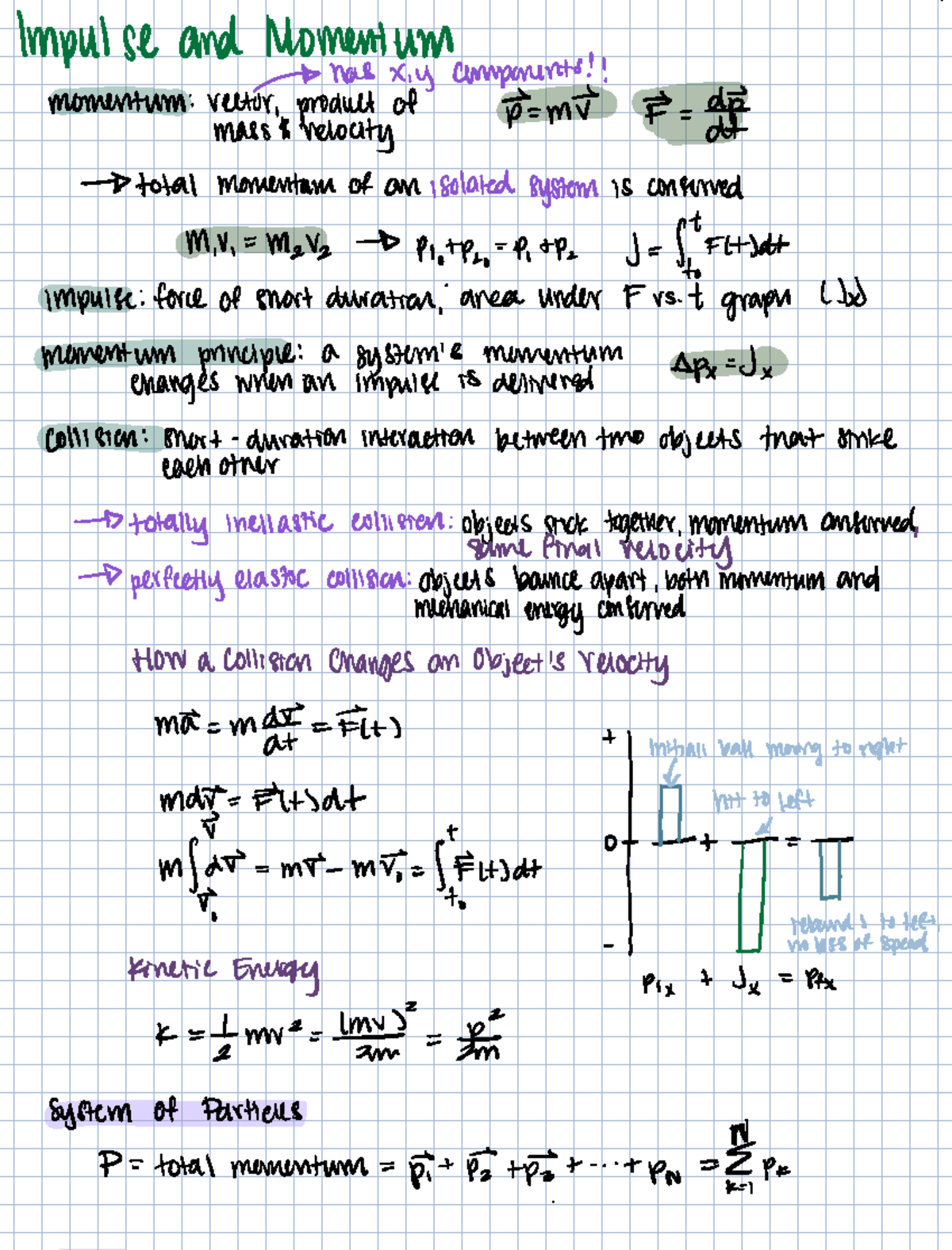 PHYS195 Lecture Notes: Impulse, Momentum, and Rotational Dynamics - Studocu