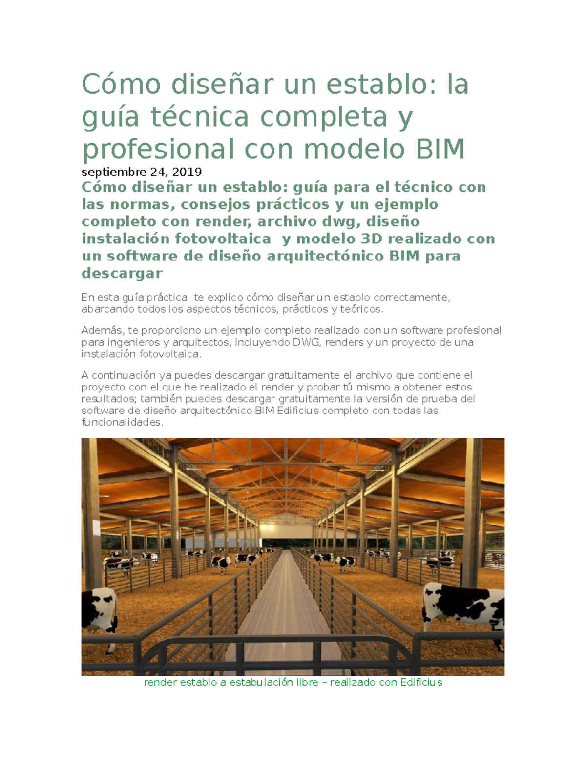 Diseño Profesional de Establos para Bovinos: Guía Técnica BIM - Studocu