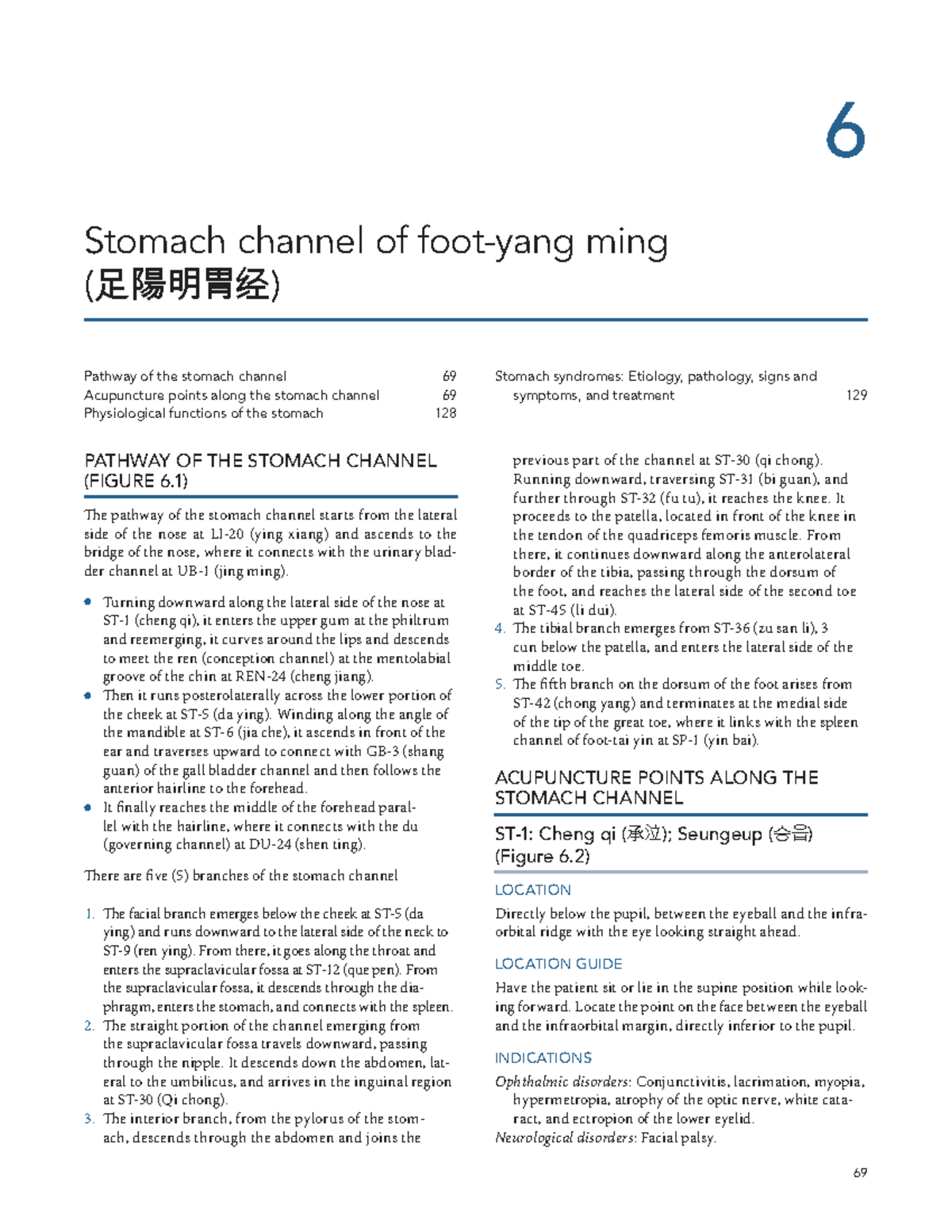 Acupuncture Anatomy: Stomach Channel Pathways & Points (足陽明胃经) - Studocu
