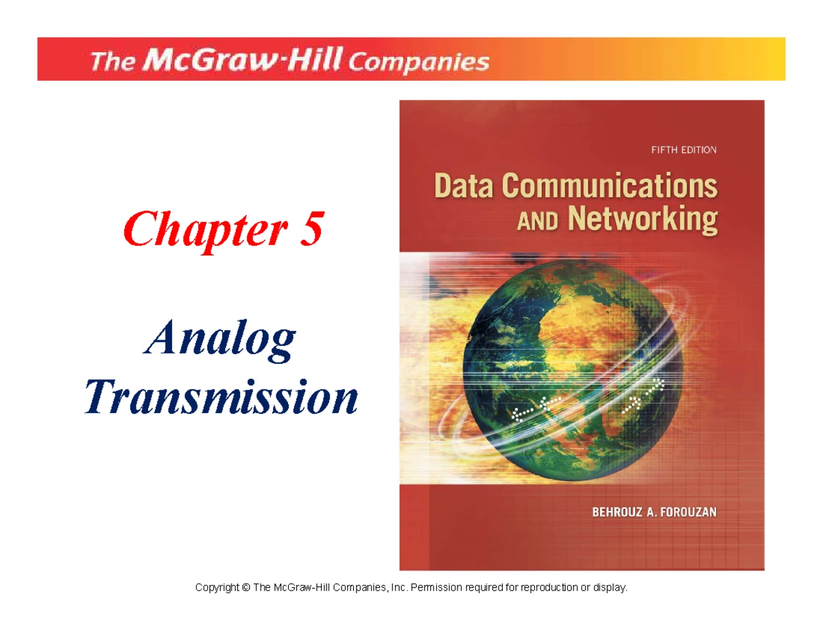 Chapter 3 - ppt of forouzan - Chapter 3 Introduction To Physical Layer Copyright © The McGraw ...