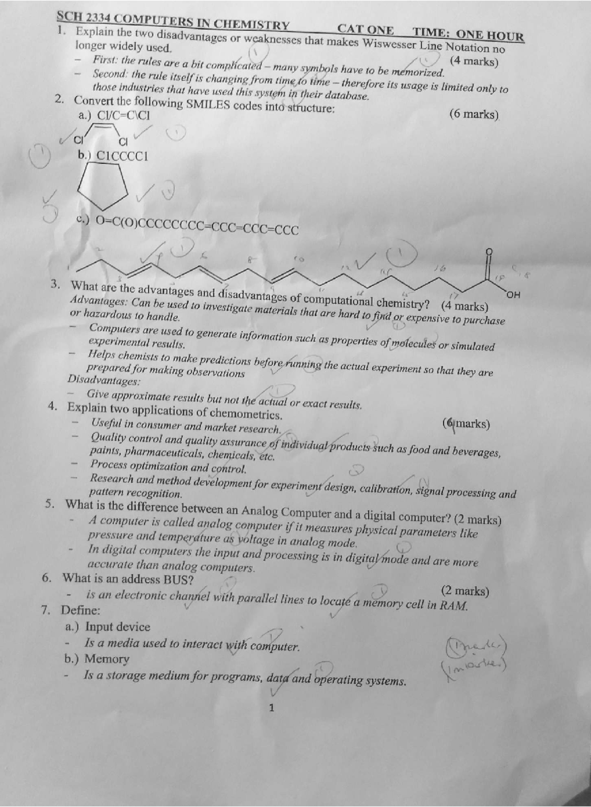 SCH 2334 Final Exam: Computers in Chemistry Overview and Key Concepts ...