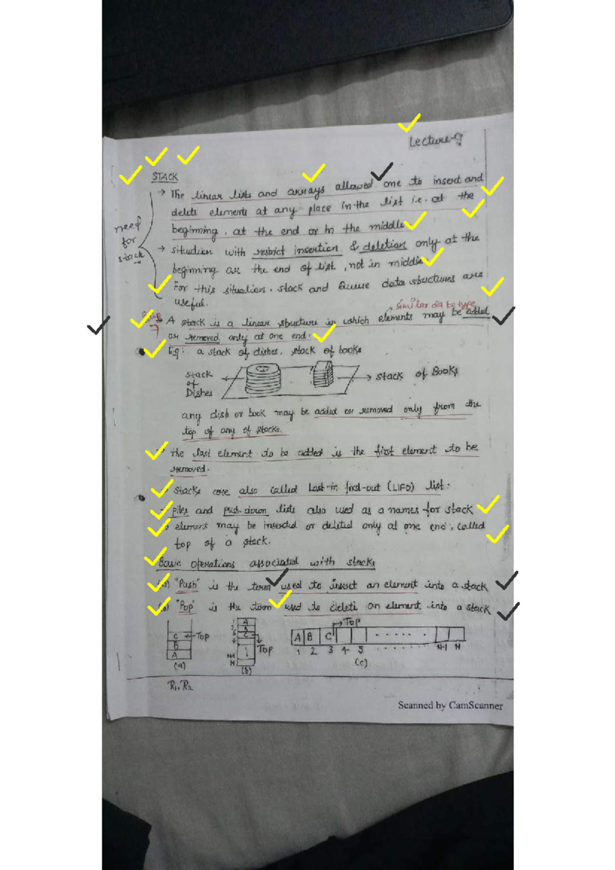 2. Stacks and Queues Lecture Notes for CS101 - Studocu