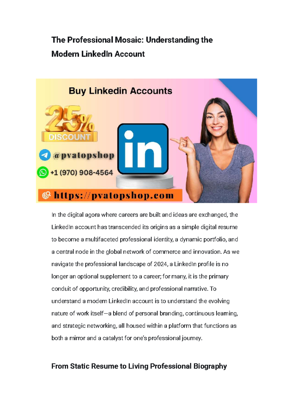 Best Buy for Purchasing Aged LinkedIn Accounts Online: A Guide - Studocu