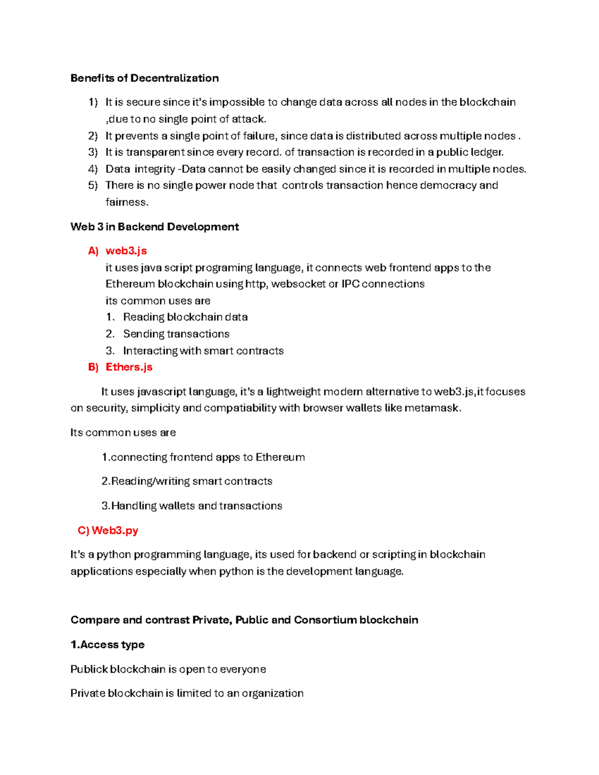 Assignment 2 - Lecture Notes on Blockchain Decentralization and Web3 ...