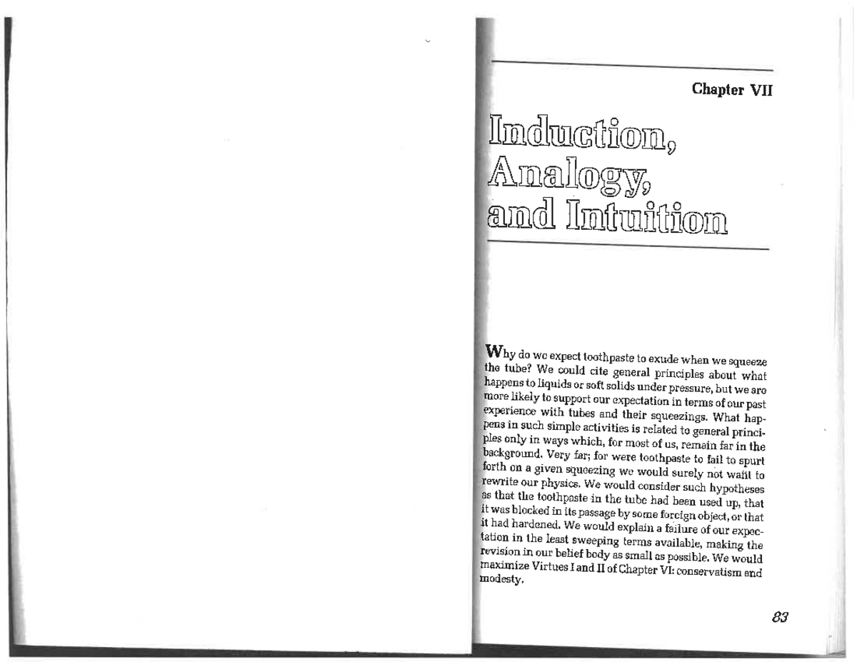 "PHIL 101 Chapter VII: Induction, Analogy, and Intuition Explained ...