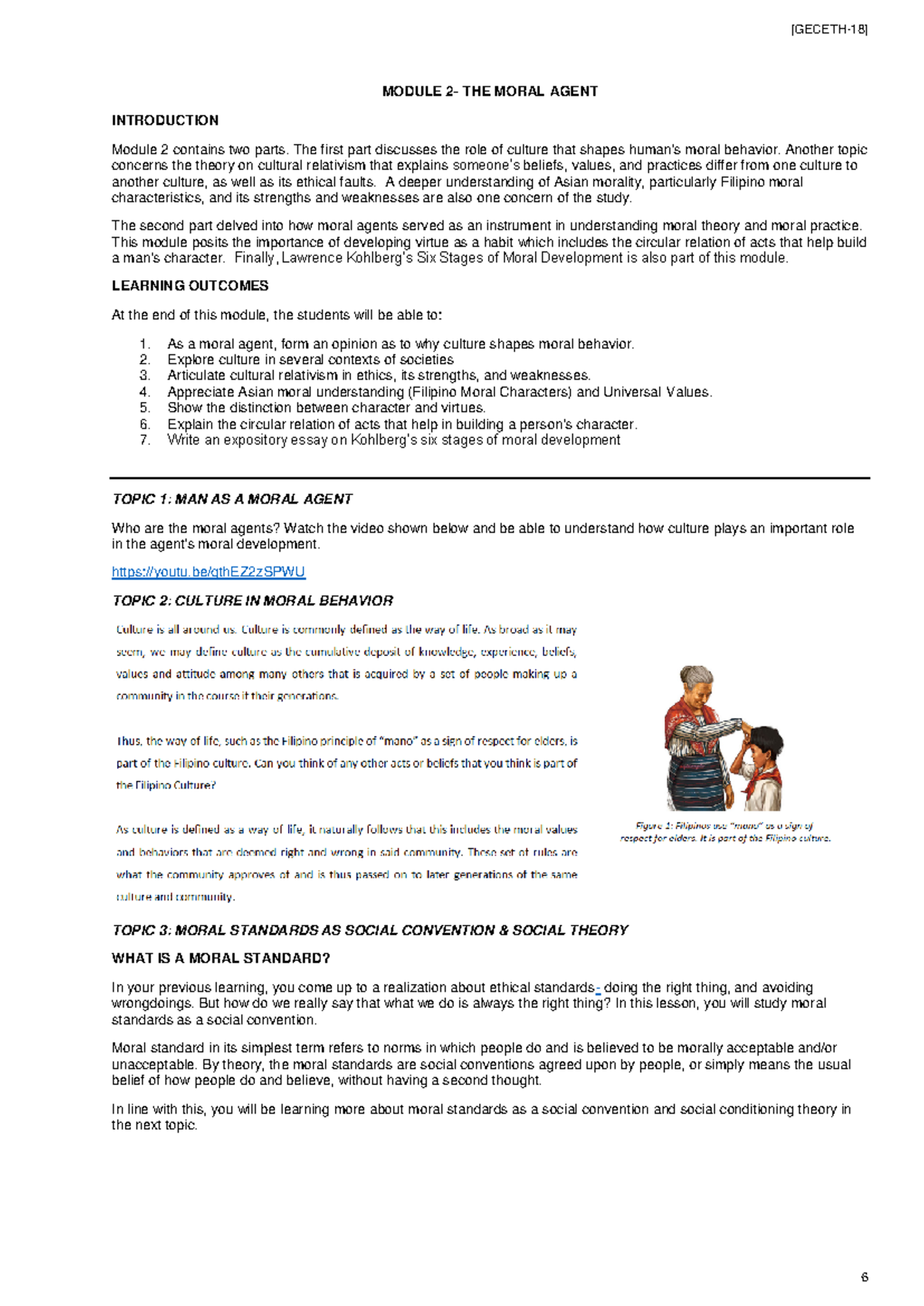 Geceth-18 Module 2 - Exploring Ethical Theories & Moral Agents - Studocu