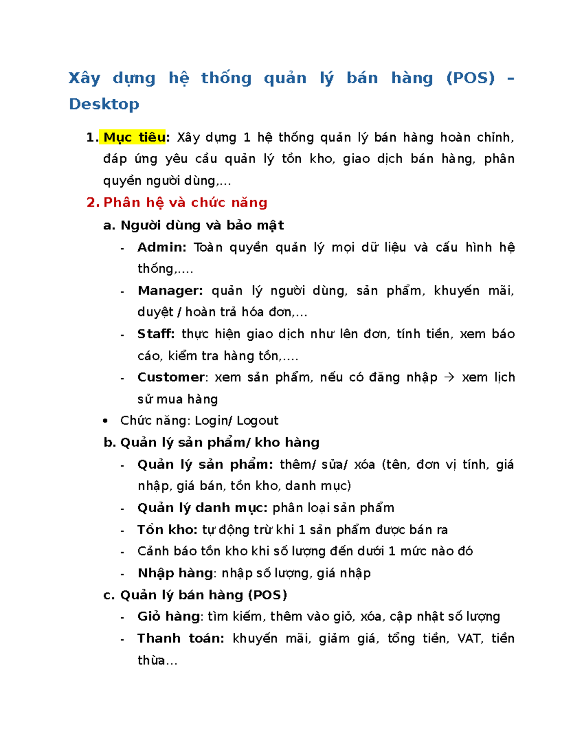 HDAN POS - Hướng dẫn hệ thống quản lý bán hàng (Kỹ thuật lập trình ứng ...