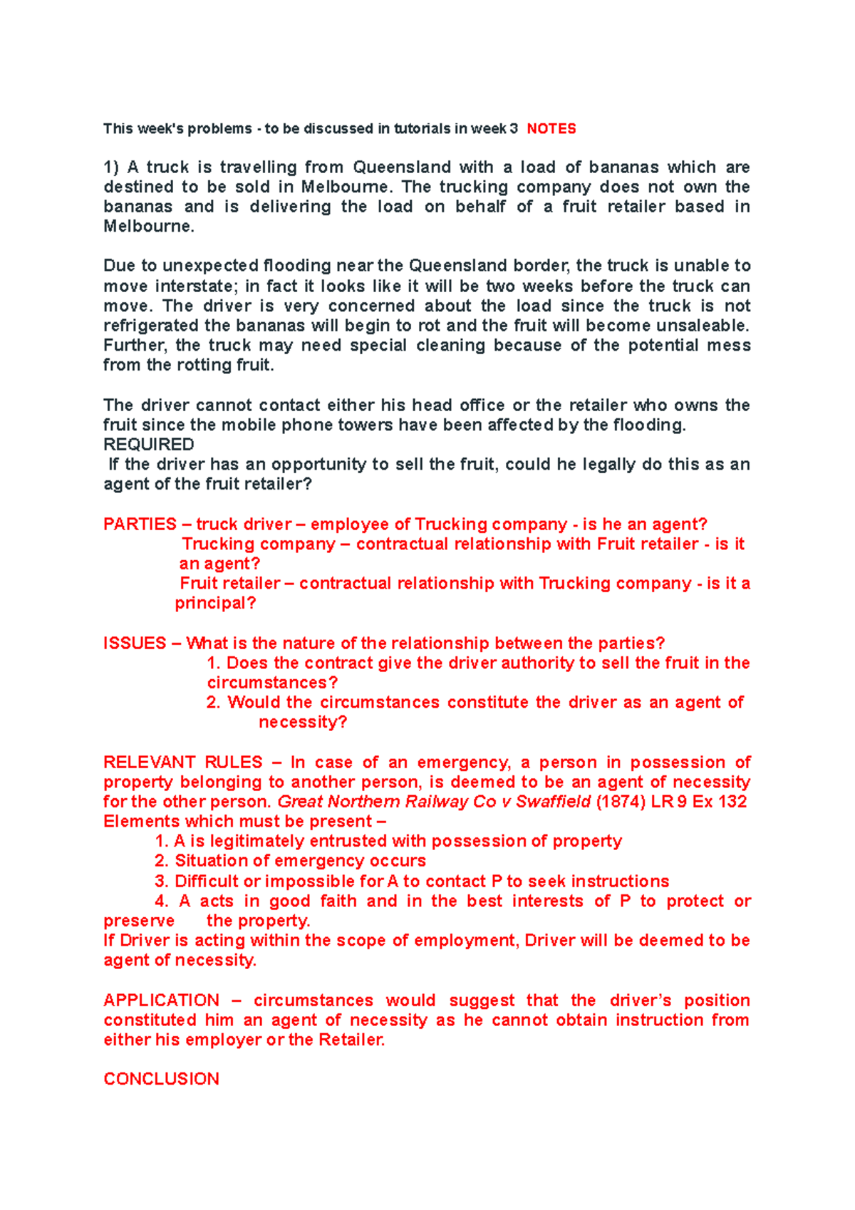 Contract Law Tutorial Questions - Week 2 Discussion Notes - Studocu