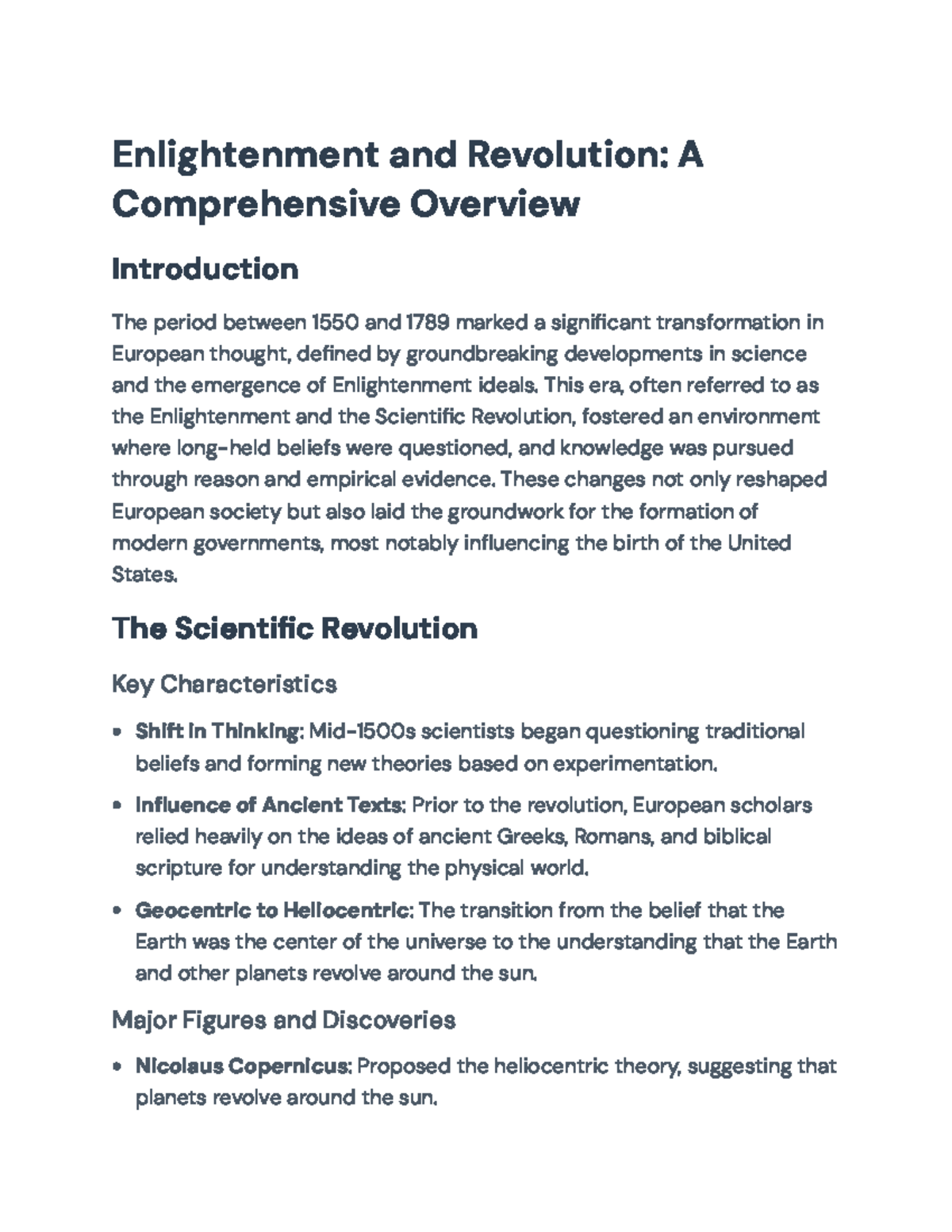 Enlightenment & Scientific Revolution: Key Developments & Impact ...