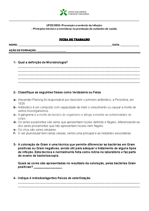 Manual ufcd 6563 - Prevenção e controlo da infecção na higienização de ...
