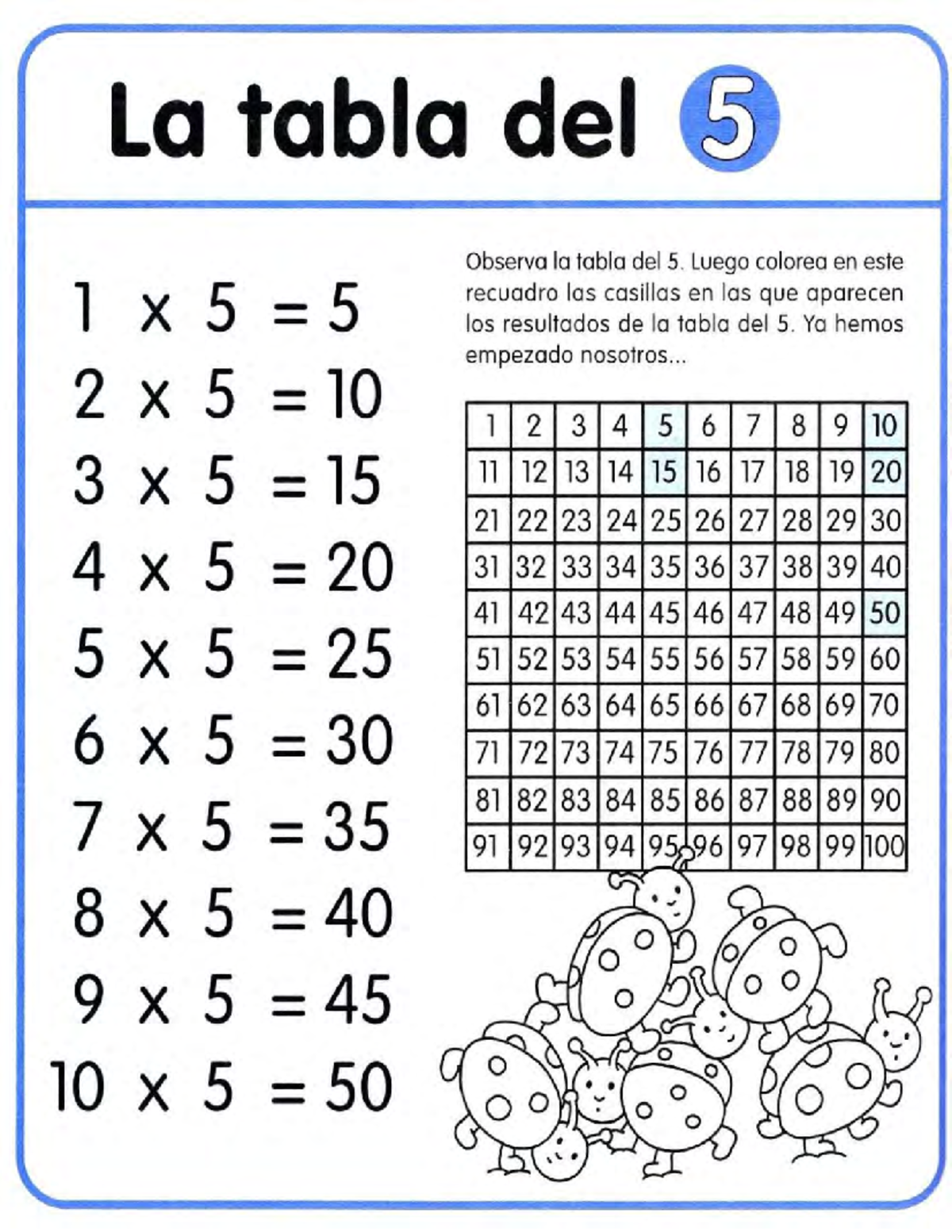Ejercicios de Multiplicación: Tabla del 5 y Más - TSAREA - Studocu