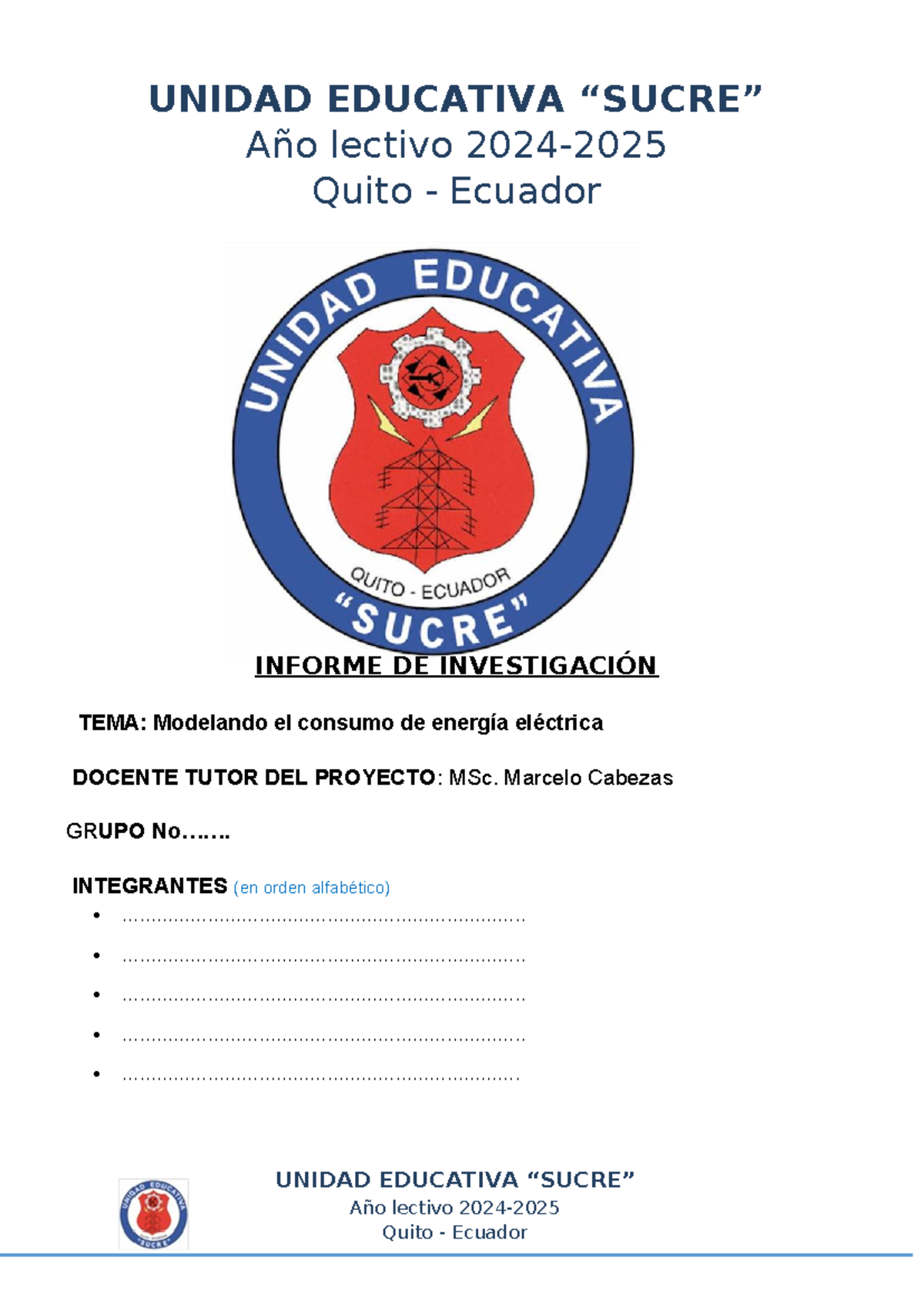 Mate - Ensayo sobre Modelado del Consumo de Energía Eléctrica - Studocu