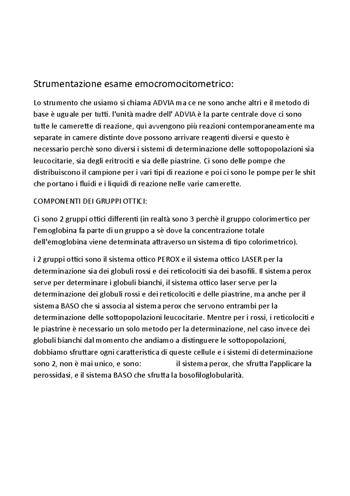 Emocromo - Strumentazione esame emocromocitometrico: Lo strumento che ...