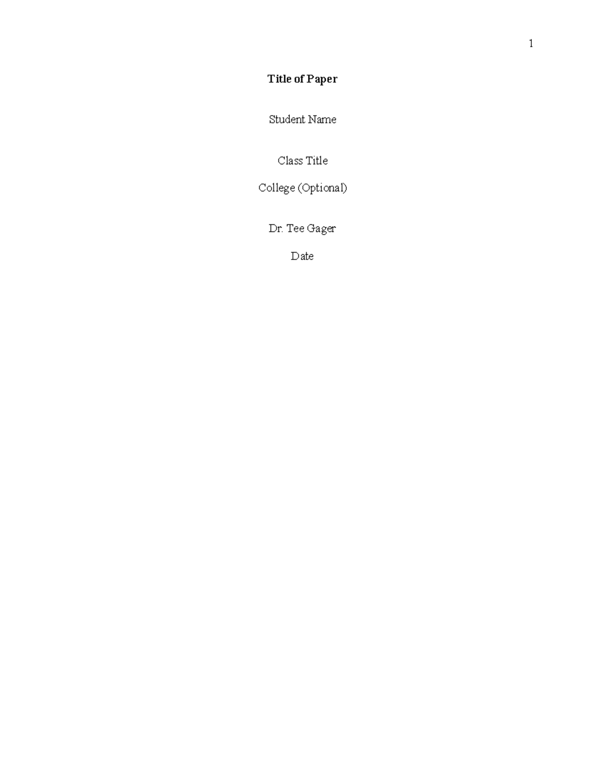 Sample Research Template for Psychology 101: Essay Guidelines - Studocu