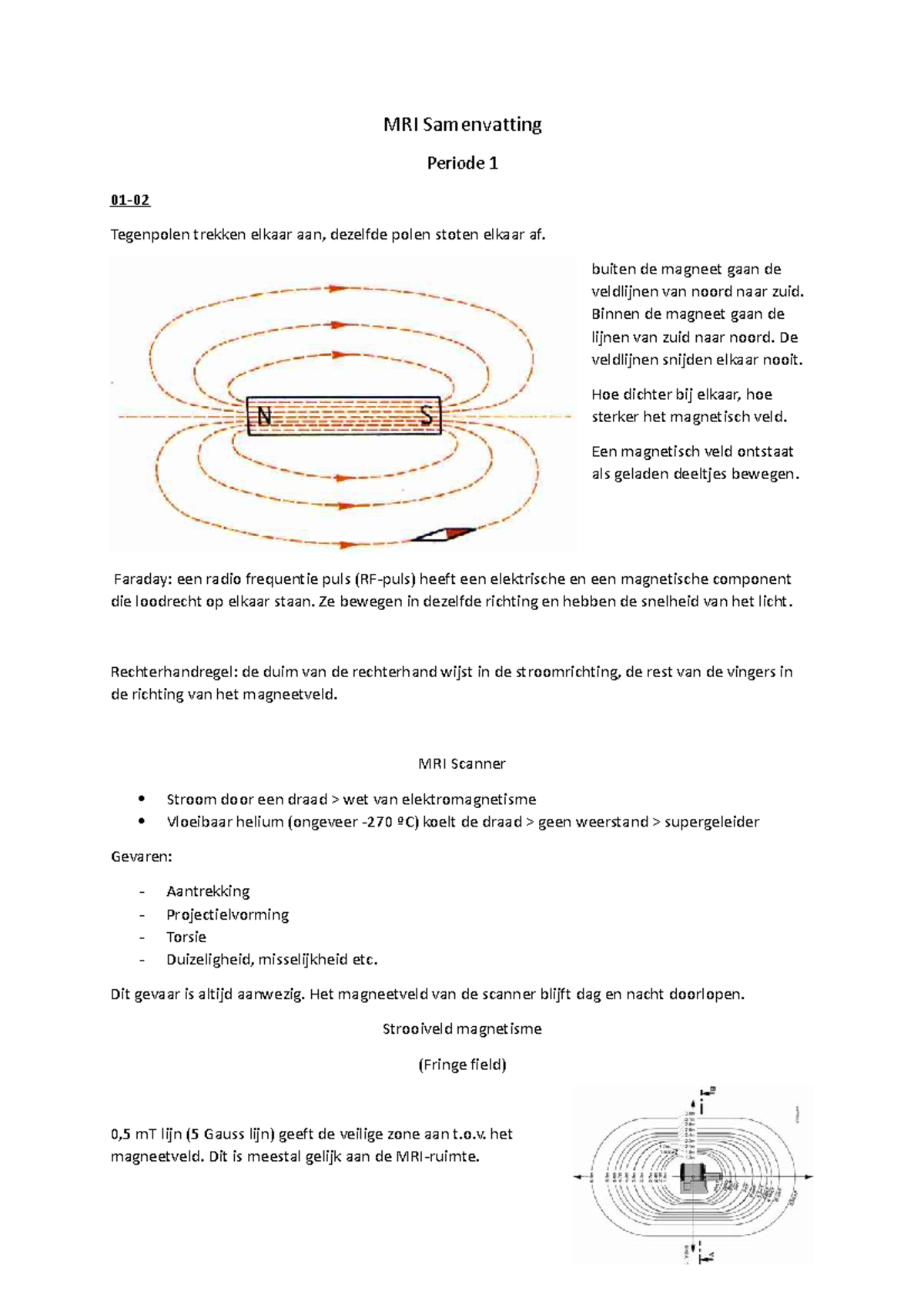 MRI Samenvatting en Basisprincipes van het Zenuwstelsel (Periodes 1-3 ...