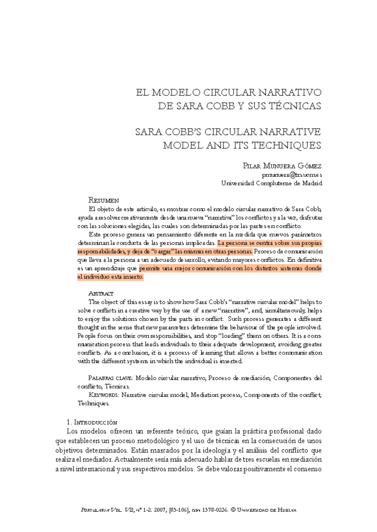El Modelo Circular Narrativo de Sara Cobb: Técnicas y Aplicaciones ...