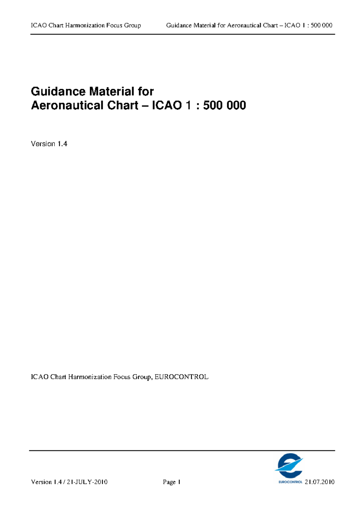 Guidance Material for Aeronautical Chart ICAO 1:500 - Version 1.4 - Studocu