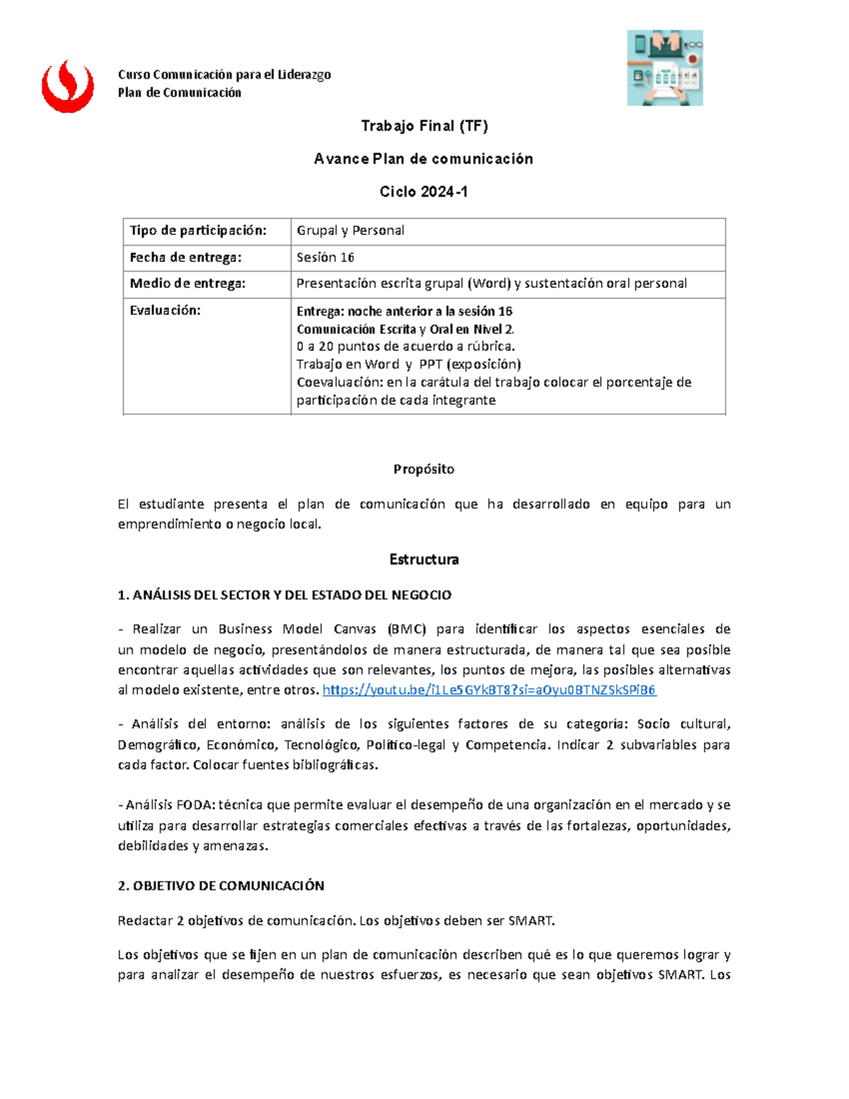 Trabajo Final Plan de Comunicación 2024 - Curso Comunicación para el ...