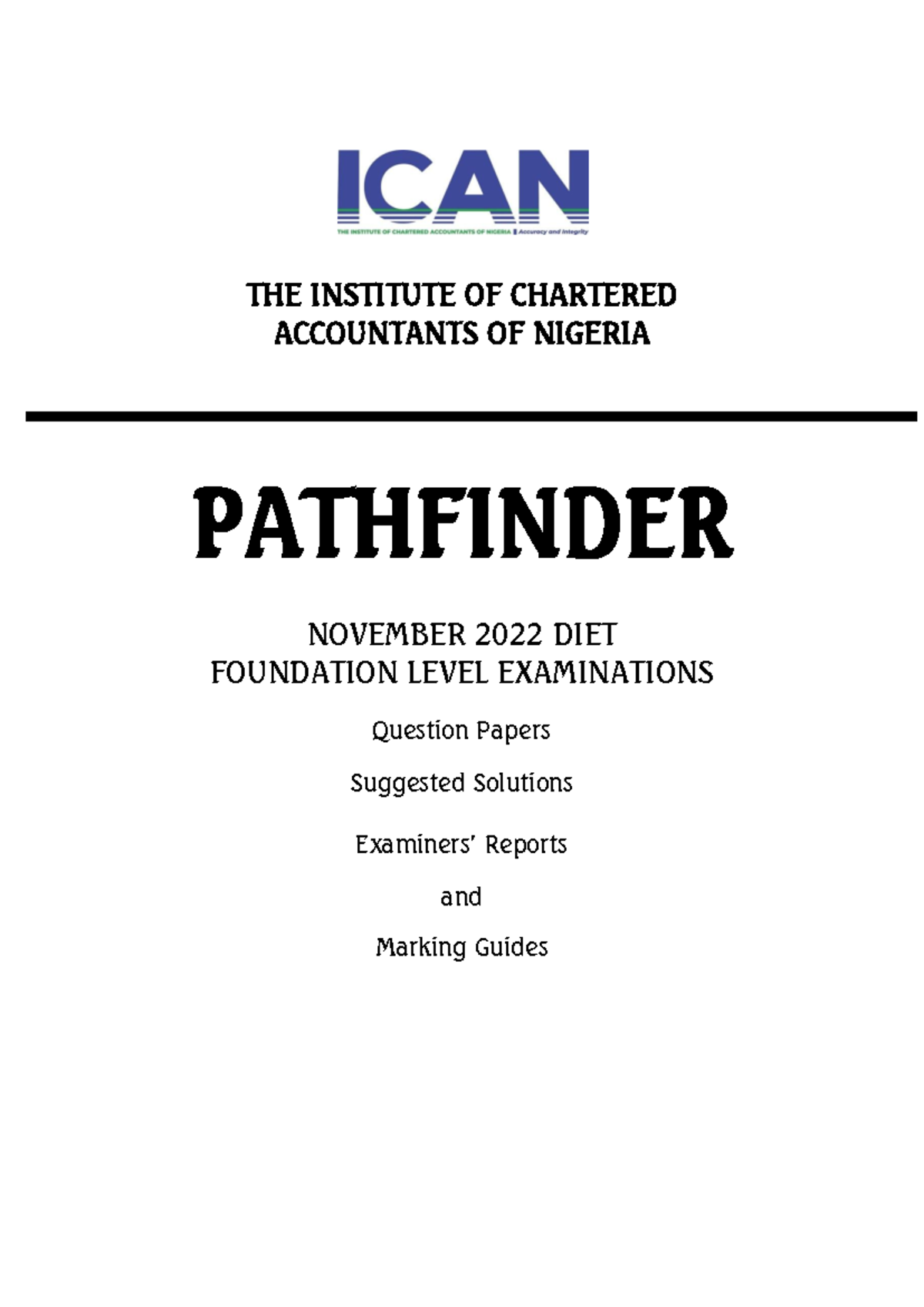 Foundation Level Examination Nov 2022: Financial Accounting Solutions ...