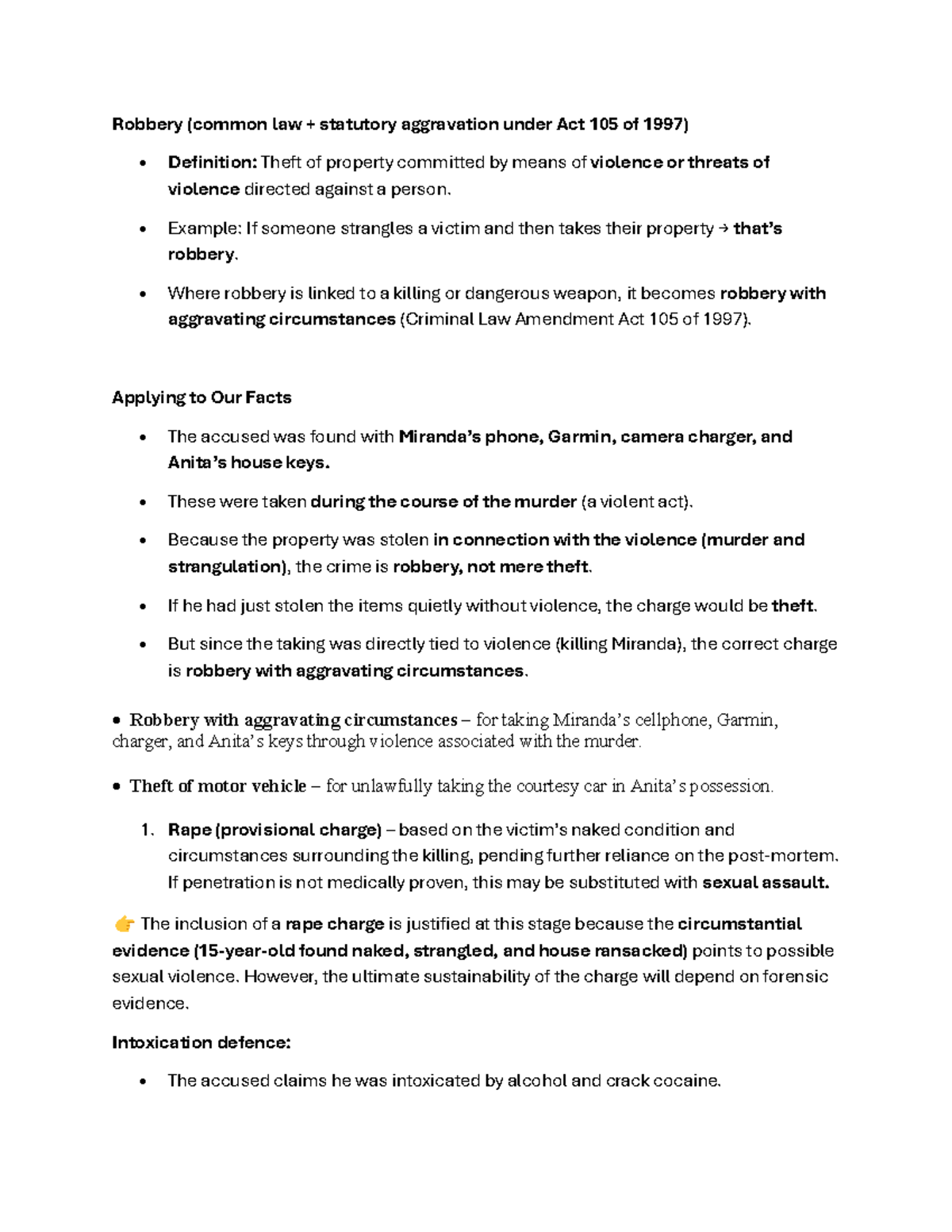 Robbery with Aggravating Circumstances: Legal Analysis under Act 105/ ...