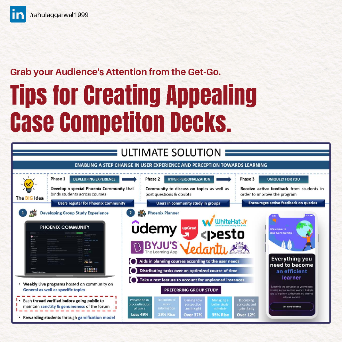 Creating Appealing Case Competition Decks: Tips & Design Guide - Studocu