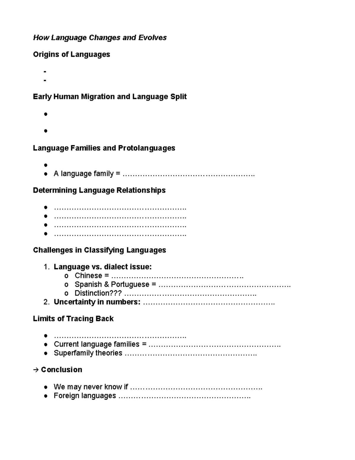 How laguage change and evolve - How Language Changes and Evolves ...