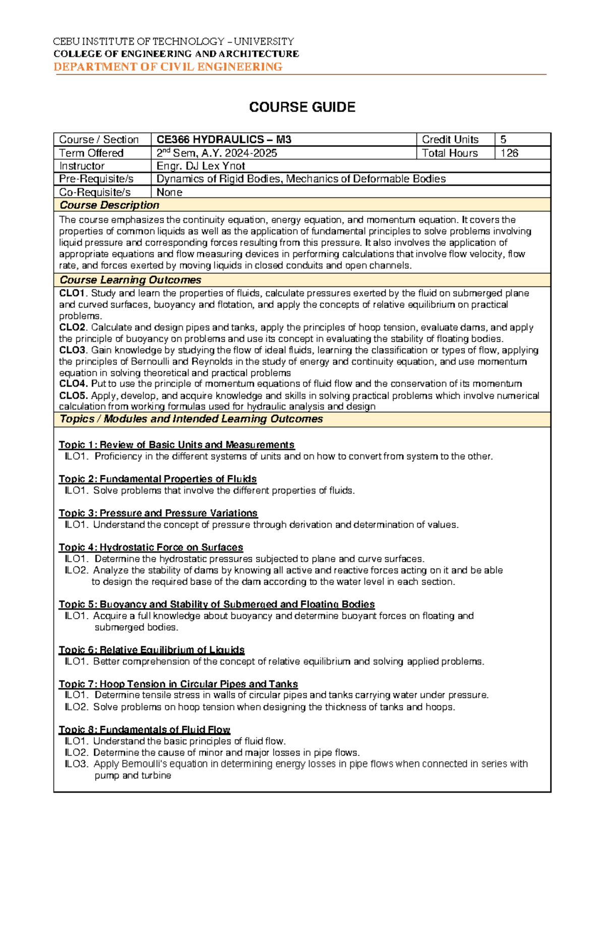 CE366 M3 Course Guide - wesfsfsfsfsf - CEBU INSTITUTE OF TECHNOLOGY ...