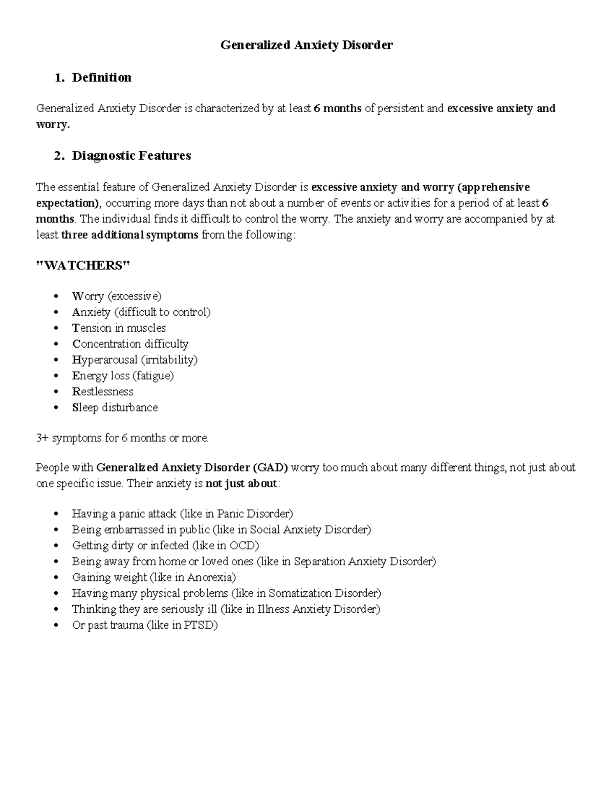 GAD 101: Understanding Generalized Anxiety Disorder and Its Features ...