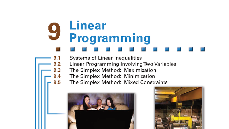 Ch09 Linear Programming: Systems, Simplex Method & Applications - Studocu