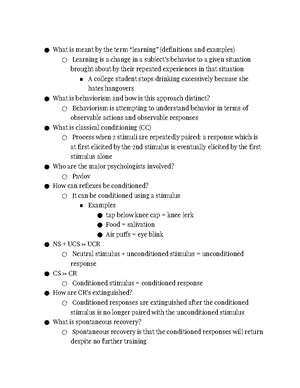 PSY101 Chapter 7 - PSY101 - Principles of Psychology Chapter 7: Human ...