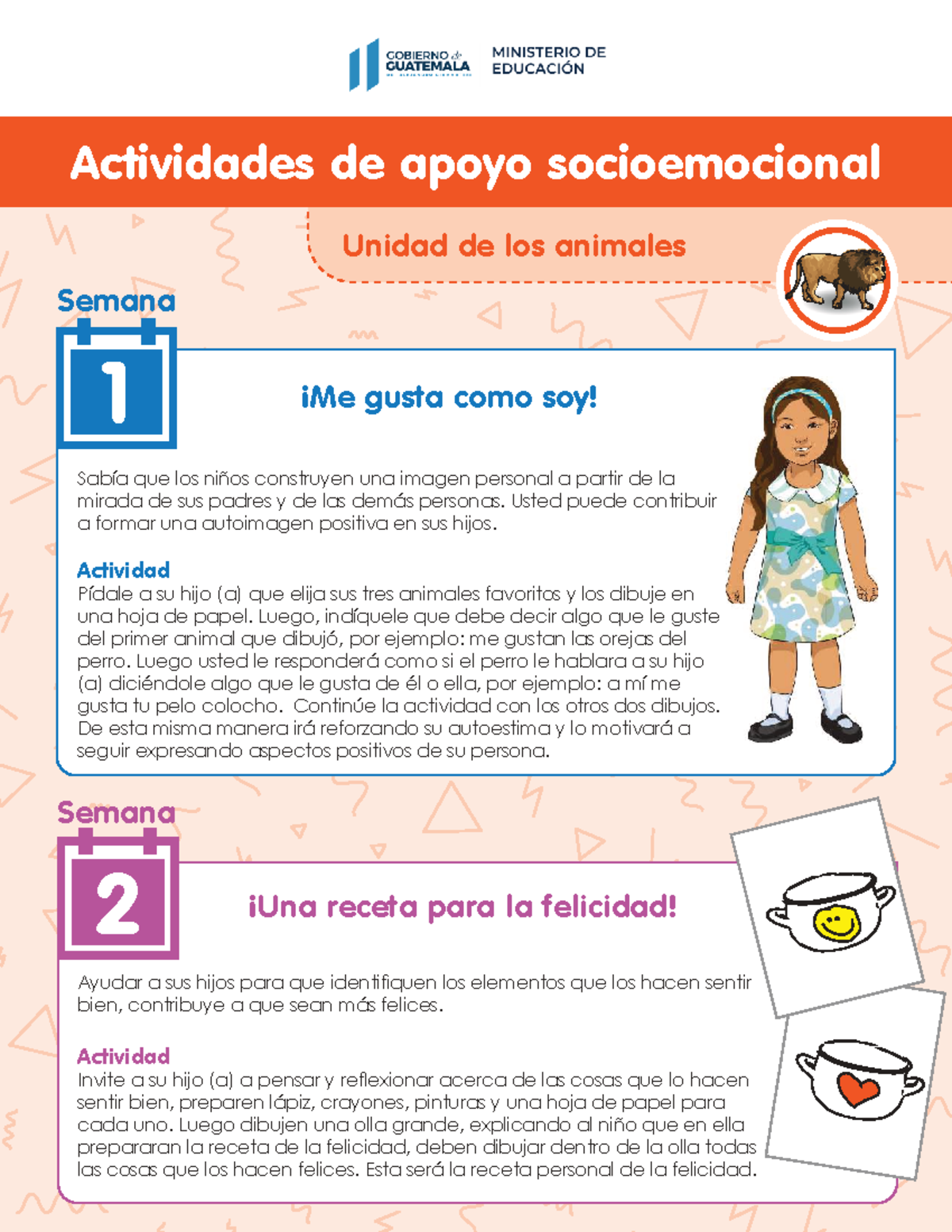 Actividades Socioemocionales: Unidad 3 - Los Animales - Studocu