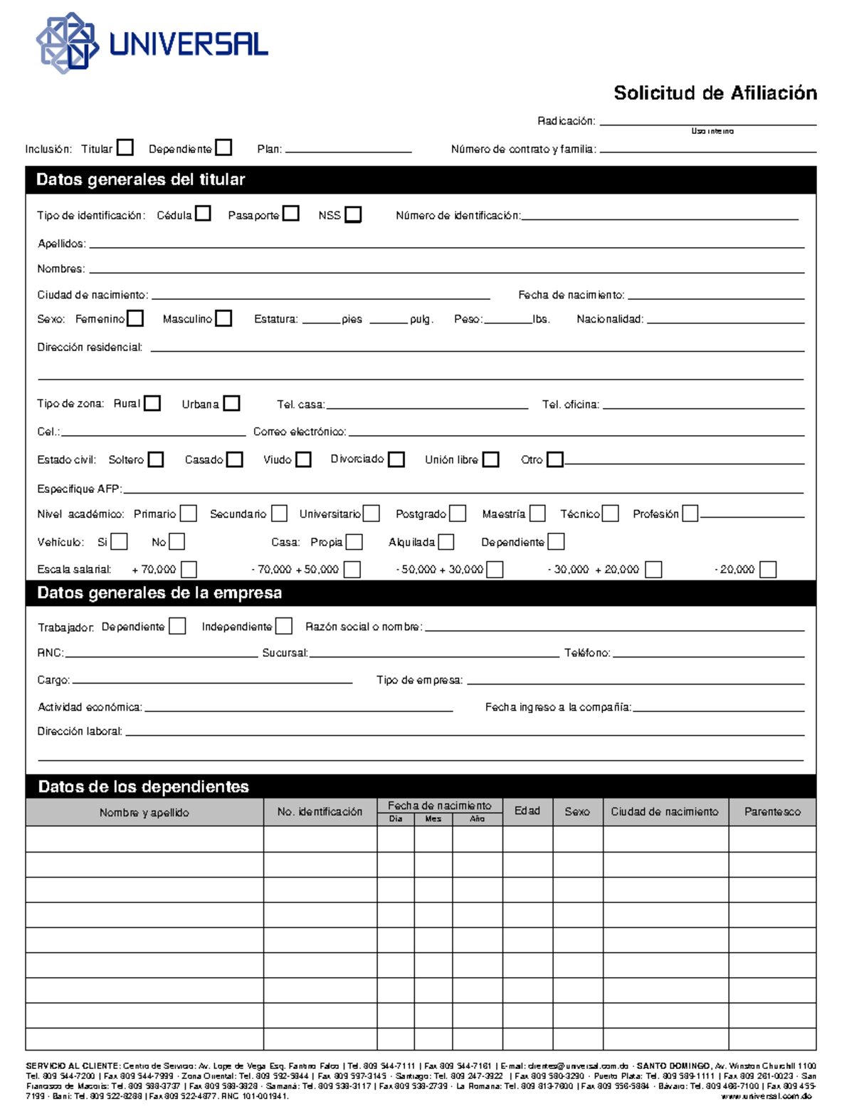 Formulario Solicitud de Afiliación Editable (1) 230318 100937 - Tipo de ...