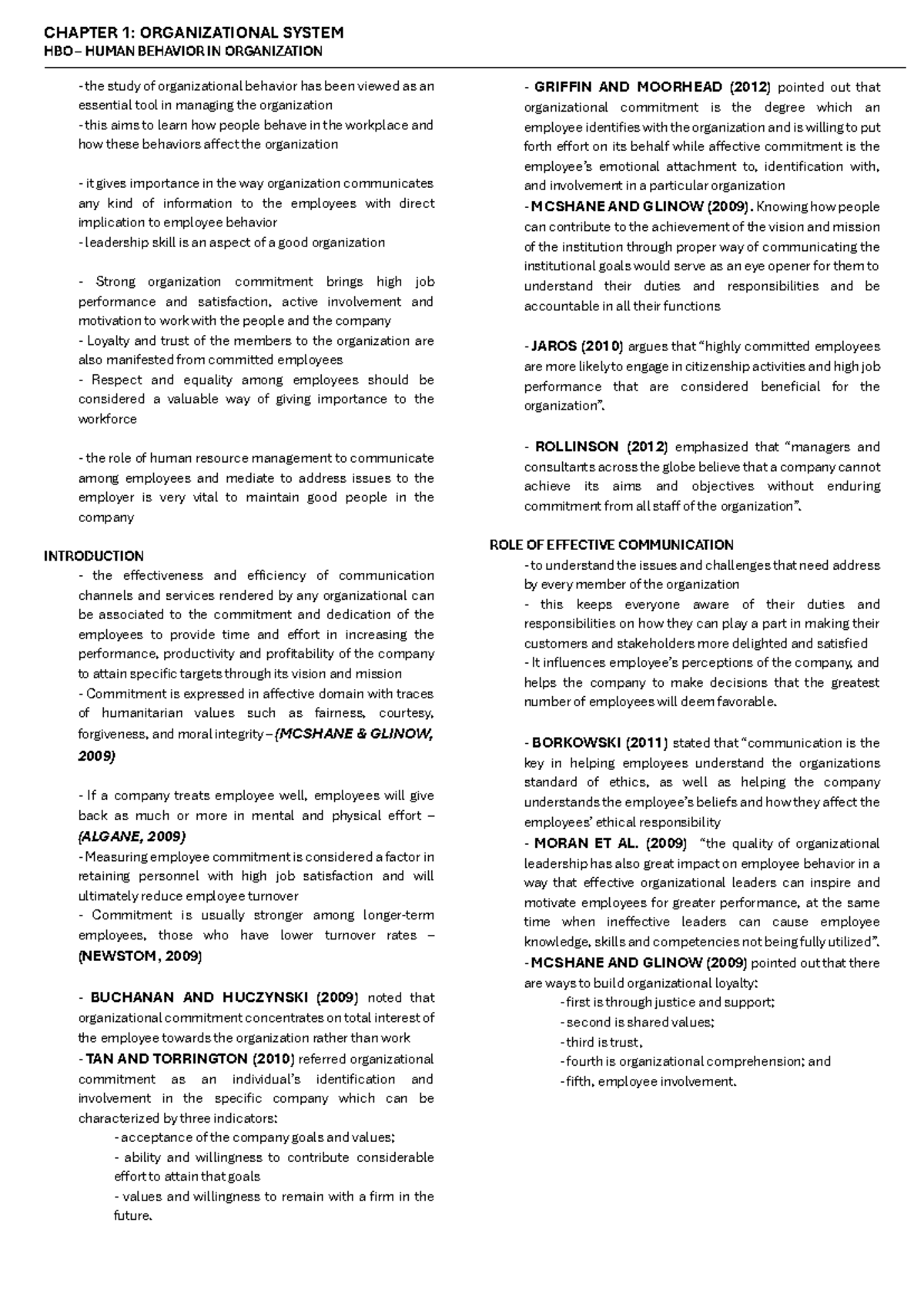 HBO 101: Lecture Notes on Human Behavior in Organizations - Studocu