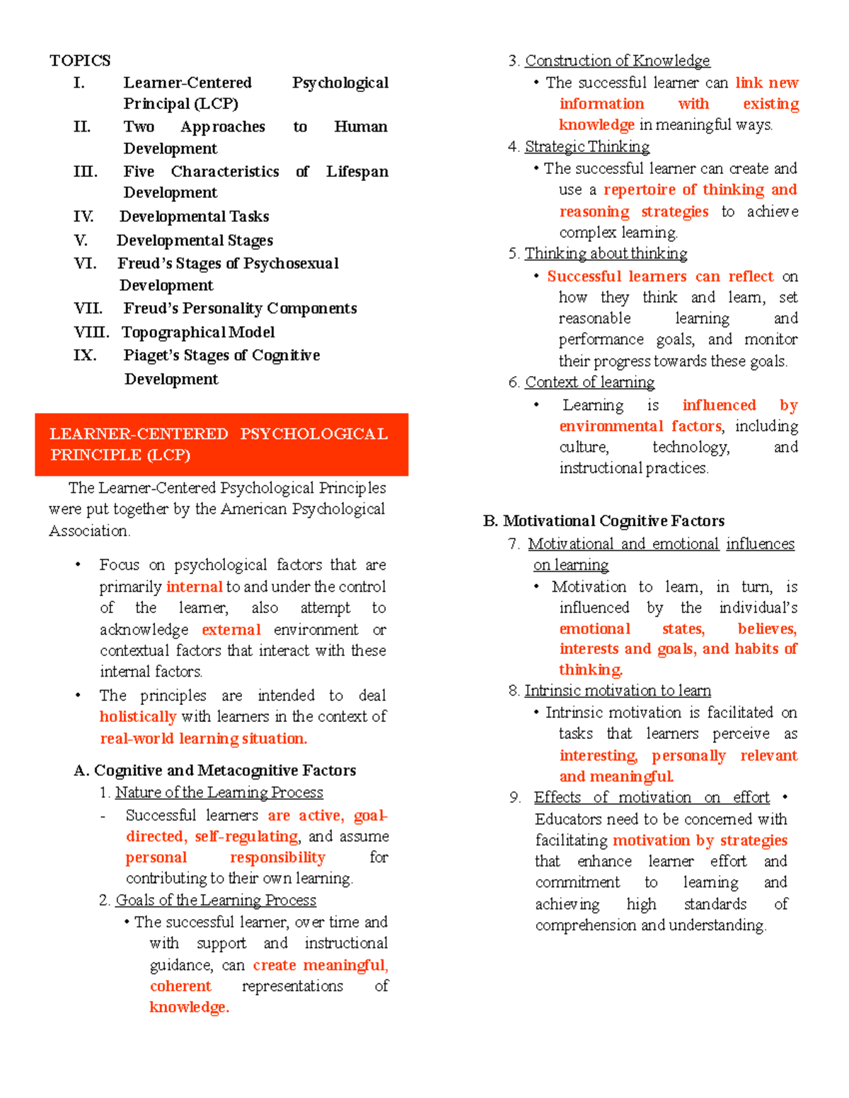Child and Adolescent Development Midterm Review (PSY 101) - Studocu