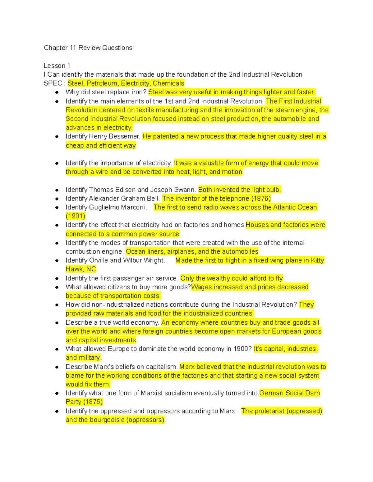 World History (HIST101) Chapter 11 Review Questions & Key Concepts - Studocu