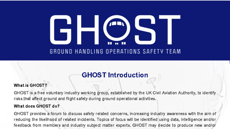 GHOST: Safety Initiatives for Ground Operations in Aviation Sector ...