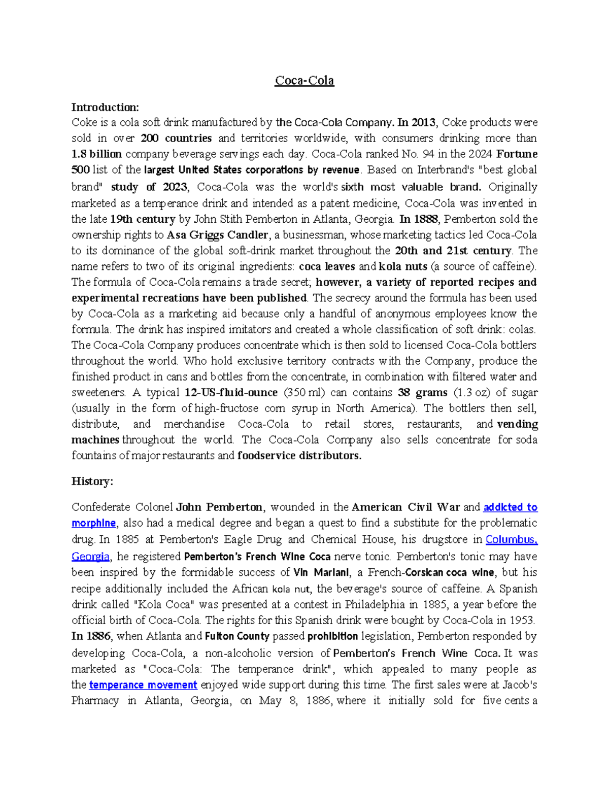 Coca-Cola (Case Study): History, Challenges & Digital Transformation ...